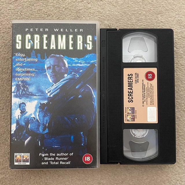 Screamers VHS Video (1996) CVR34135 – Horror Stock
