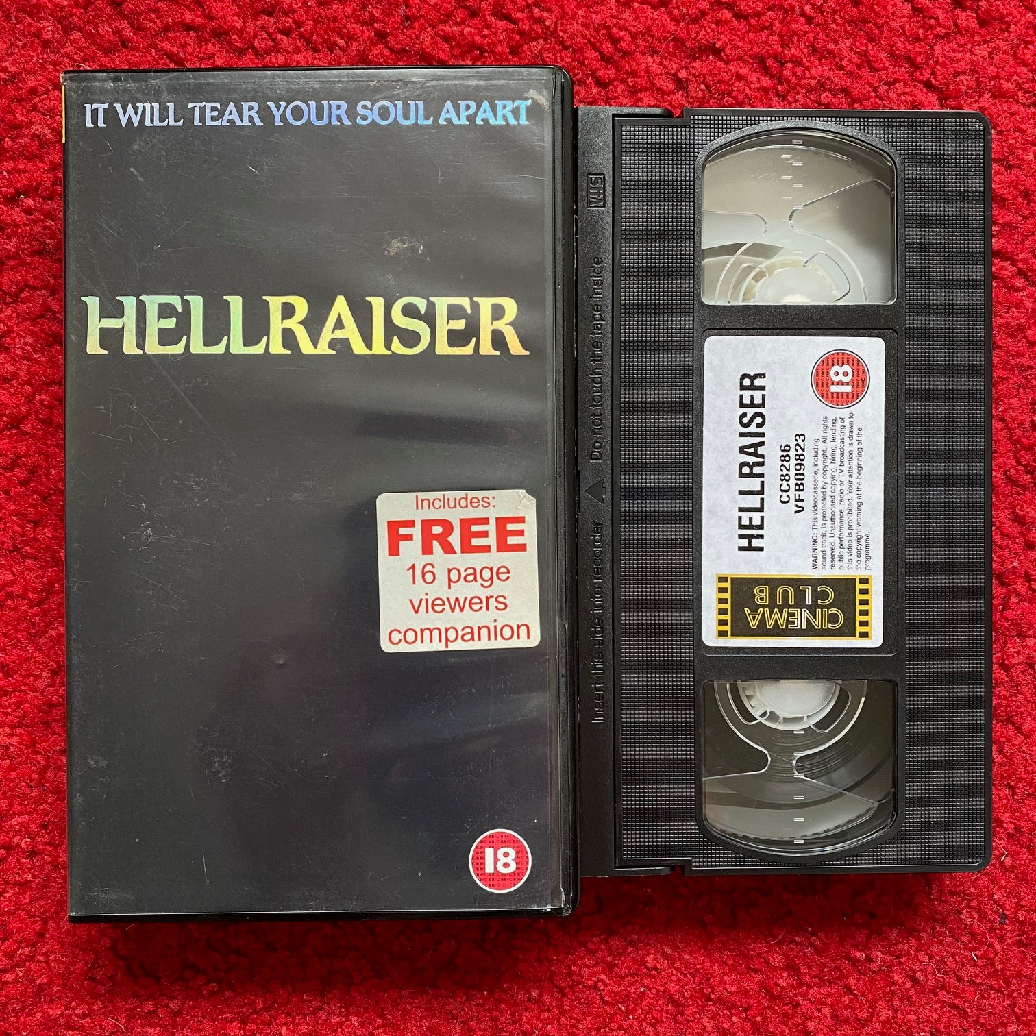 Hellraiser VHS Video (1987) CC8286 – Horror Stock