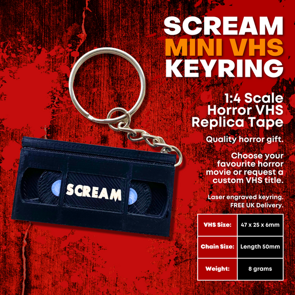 Scream Mini Horror VHS Keyring – Horror Stock